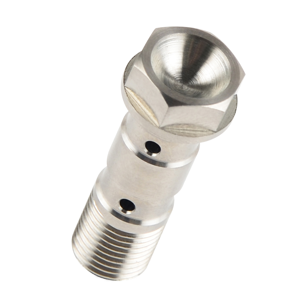 Titanium Double Banjo Bolt M10x1.0 Pitch 30mm Thread For Brembo Dual ...