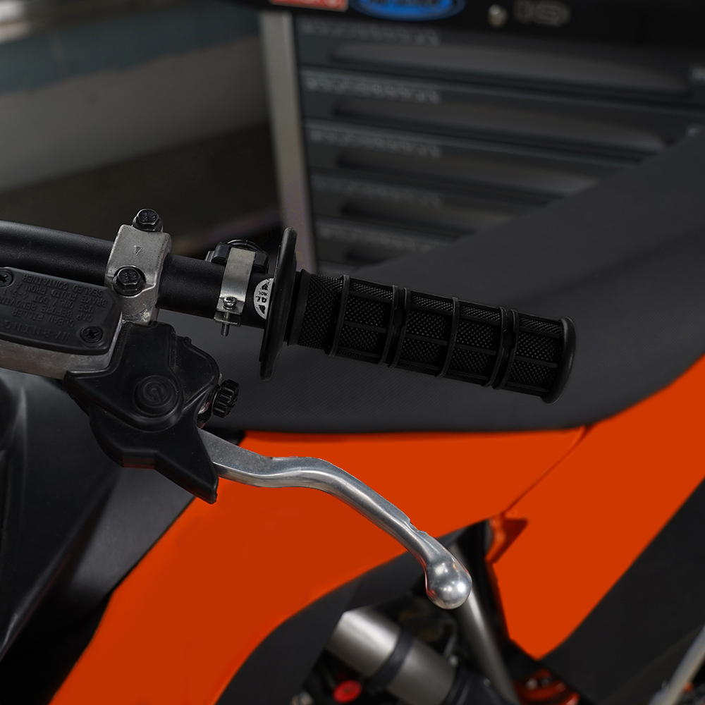 Motorcycle 7/8" Hand Grips Soft Rubber Universal For KTM MX ATV Pit ...